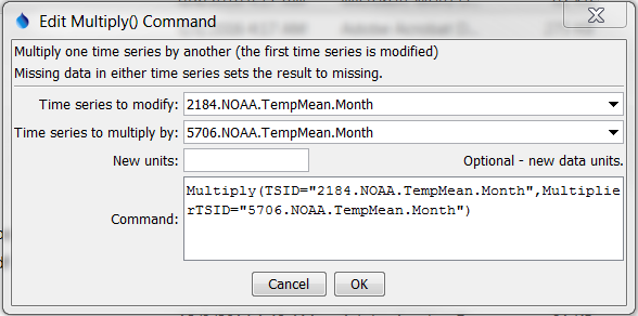Multiply - CDSS / TSTool