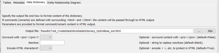 CreateDataStoreDataDictionary - CDSS / TSTool