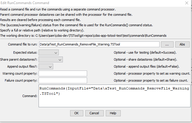 RunCommands - CDSS / TSTool
